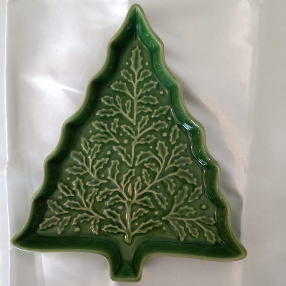 Hallmark | Holiday | Hallmark Christmas Green Tree Serving Dish Plate ...